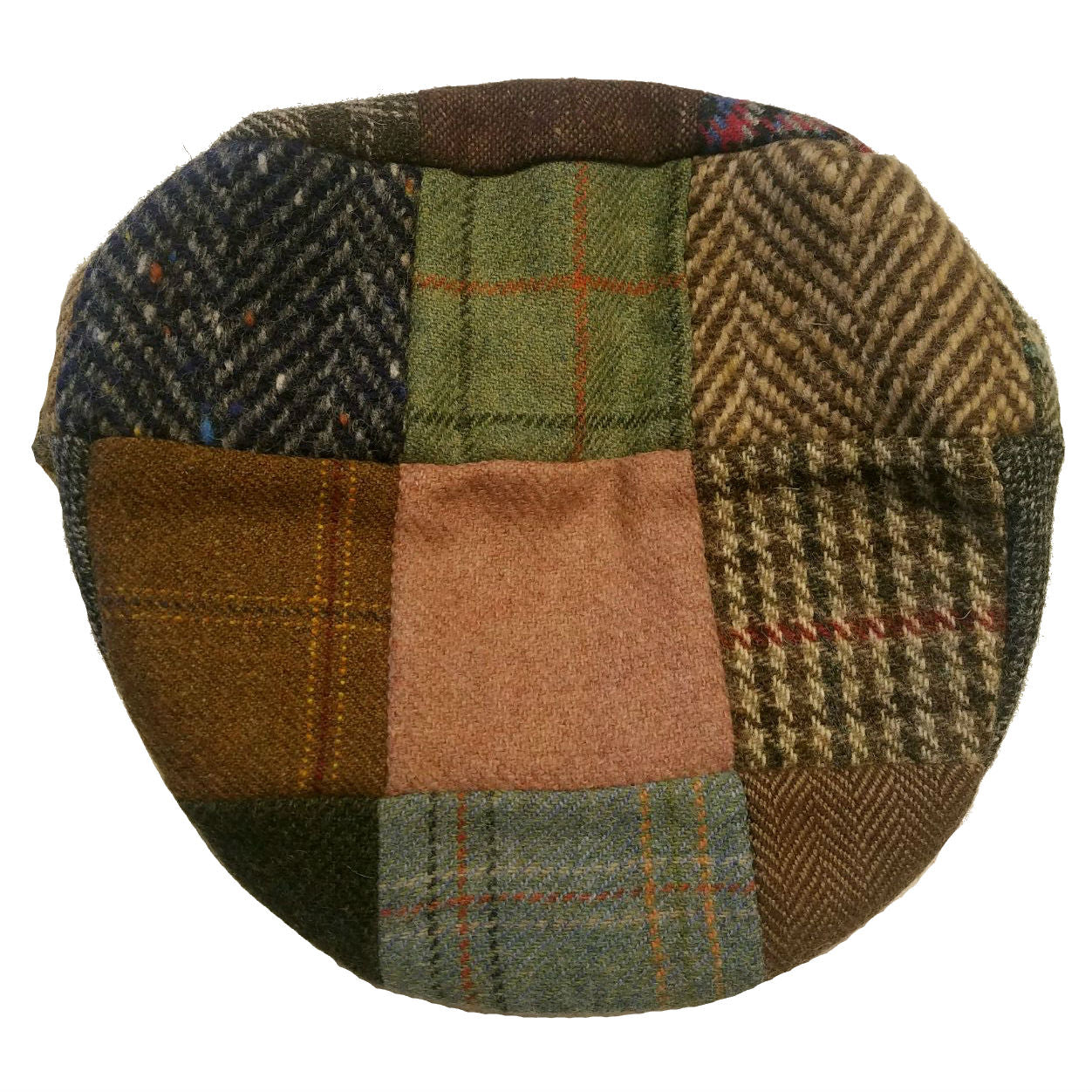 Patchwork Driving Cap in Wool from Hanna Hats of Ireland — [ Unique Pa ...